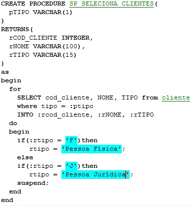 Procedures em Firebird – Parte 1 - DevMedia