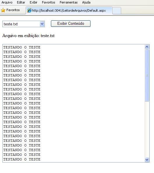 Criando um Leitor de Arquivos em ASP.NET - DevMedia