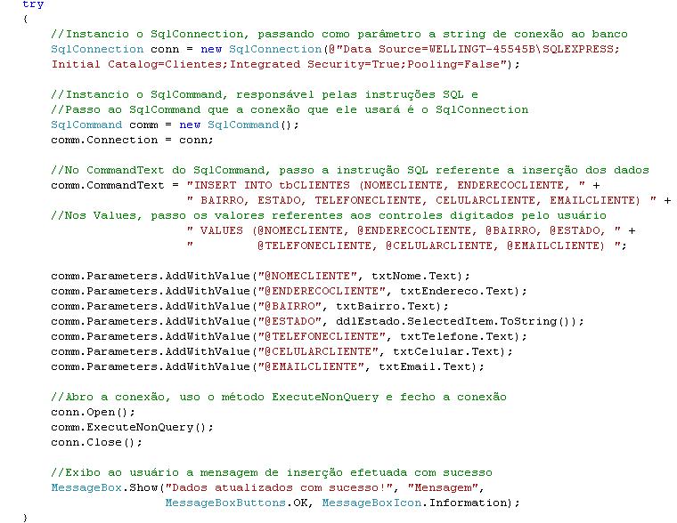 Cadastro de Clientes em C# usando conceitos de ADO.NET – Parte 2 - DevMedia