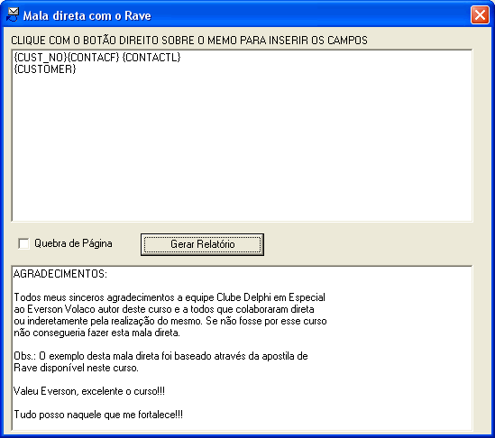 Mala Direta com Rave - DevMedia