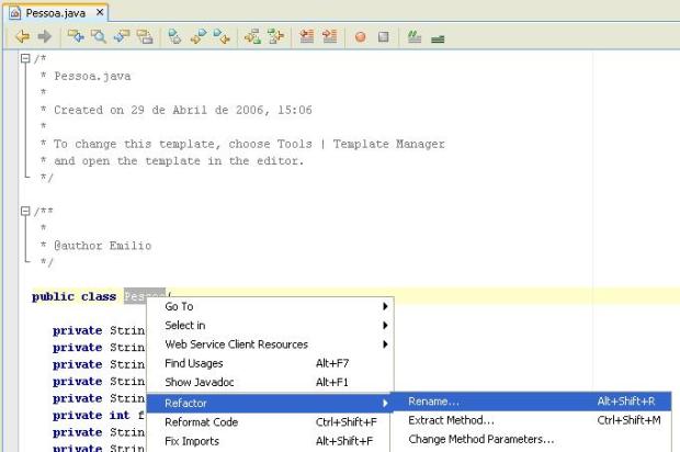 NetBeans IDE refactoring – Parte I - DevMedia