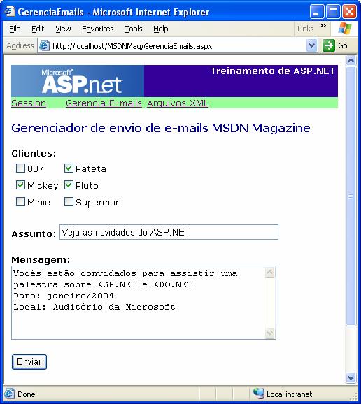 Treinamento em ASP.NET (Parte III) - DevMedia