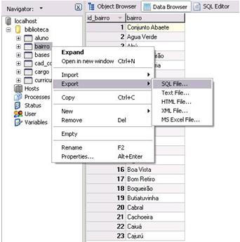 Conhecendo o MySQL-Front - Parte 3 - DevMedia
