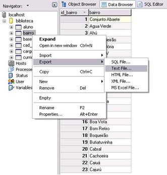 Conhecendo o MySQL-Front - Parte 3 - DevMedia