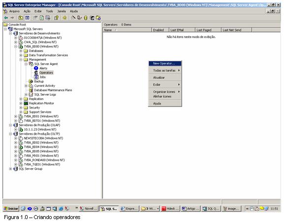 Auditoria usando Alertas no SQL Server 2000 - DevMedia