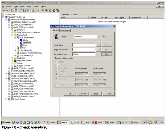 Auditoria usando Alertas no SQL Server 2000 - DevMedia