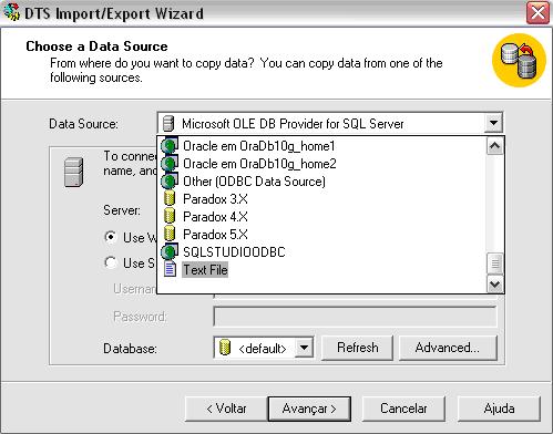 Importando arquivos texto para o SQL Server 2000 - DevMedia