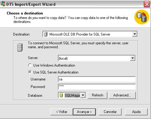Importando arquivos texto para o SQL Server 2000 - DevMedia