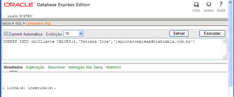 Oracle 10g Express Edition - JDBC - DevMedia