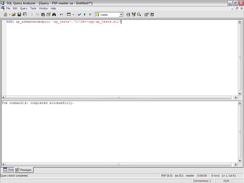 Criando extended stored procedures em SQL Server 2000 - DevMedia