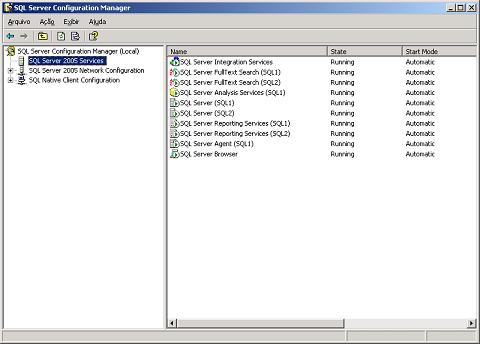 Configurando os Serviços e Conexões do Microsoft SQL Server 2005 ...